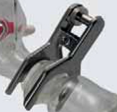 Pinza acero inox. con racor de fijación, para uniones rótula 35mm ...